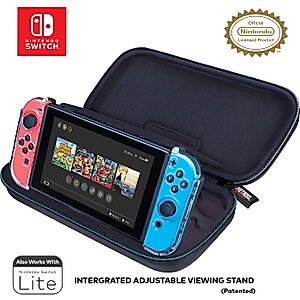 Game Traveler Metroid Nintendo Switch Case - Switch OLED Case for Switch OLED, Original Switch, Adjustable Viewing Stand & Bonus Game Cases, Deluxe Carry Handle, Licensed Nintendo Switch game case