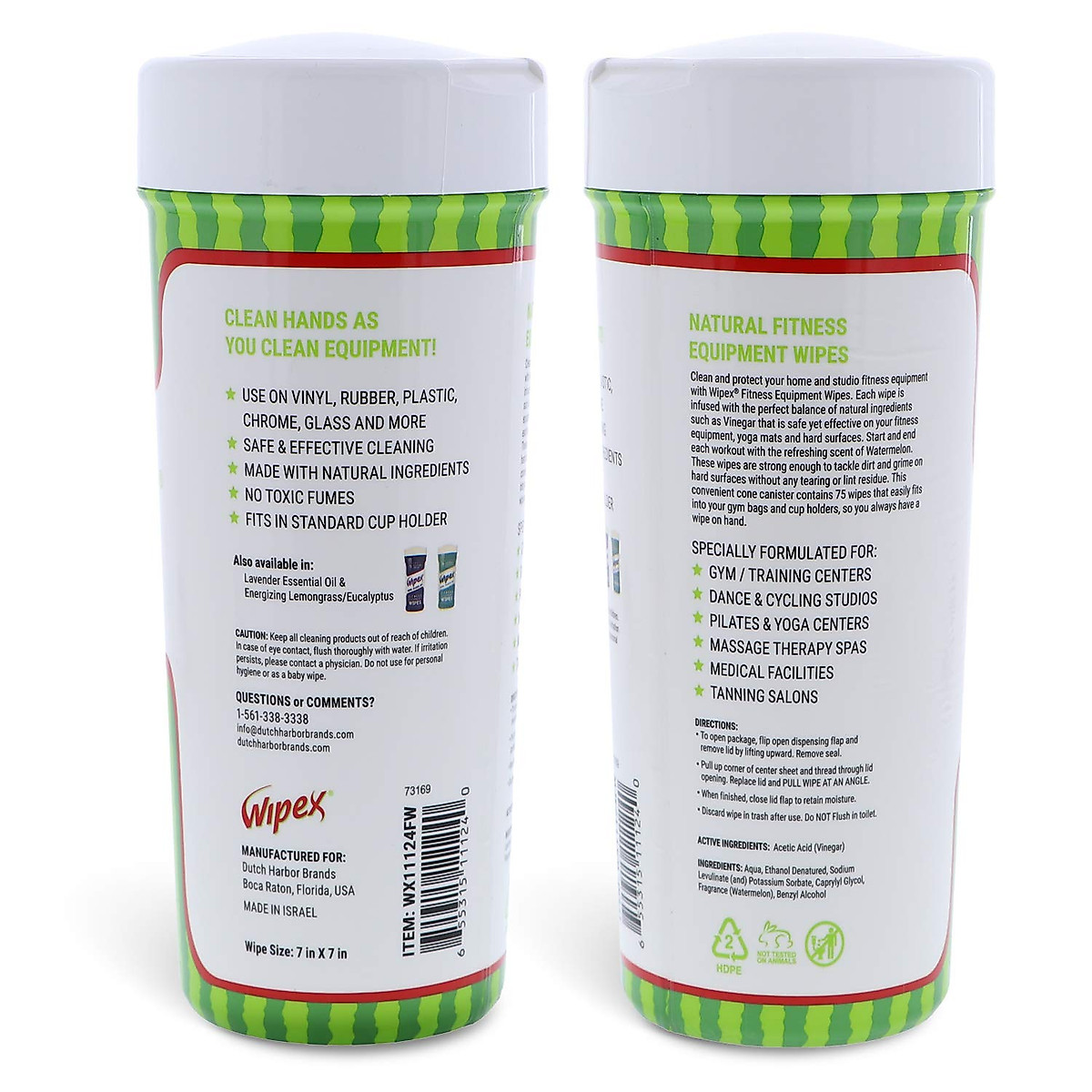 Wipex Gym Equipment Cleaner Gym Wipes - 75ct Yoga Mat Wipes & Workout Equipment Cleaner Wipes for Personal Use - Fitness Equipment, MMA Gear, Pilates, Spas, Gyms, Peloton Bikes, Watermelon Scent