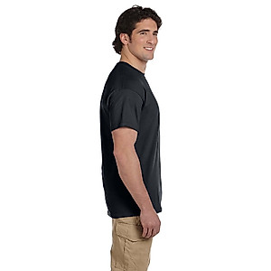 Fruit of the Loom 5 oz, 100% Heavy Cotton HD T-Shirt, Medium, Black