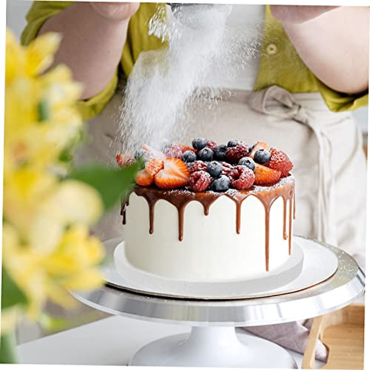 16pcs White Foam disc Fake Cake Tray Foams Cake Tray Foams Cake Stand Craft Foam Round Foam Circles Craft DIY Foams Round Cake pan Foams Cake Plate Unique Bottom Bracket Child