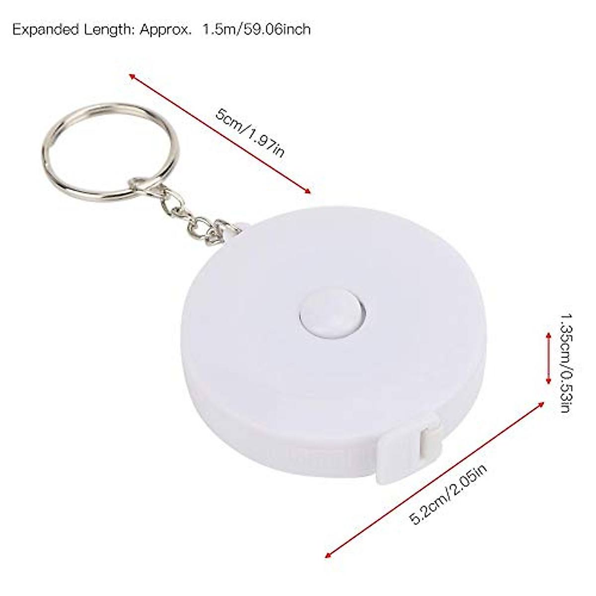 Vbest life 5PCS PVC Waterproof Fish Ruler, Soft and Retractable Measuring Tape Ruler Double-Scaled Fish Measurement Tackle Tool