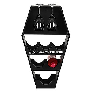 Something Different Coffin Wine Rack (One Size) (Black)