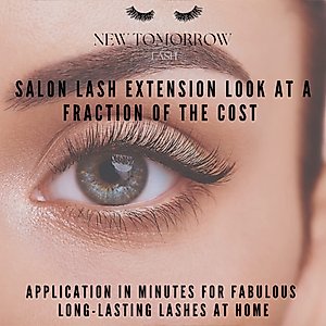 DIY Eyelash Extension Kit up to 7 Day Wear, Starter Kit with 30 Reusable Soft and Lightweight Segmented Lashes (With Micro band)- New Tomorrow Lash (Oh-So-Natural Lash Kit)