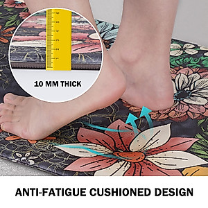 ASPMIZ 3 Pieces Kitchen Mats for Floor, Cushioned Anti-Fatigue Kitchen Rugs Non Slip Memory Foam Kitchen Mats and Rugs Waterproof Kitchen Floor Comfort Mats 18'' x 30'' + 18'' x 48'' + 18'' x 60''