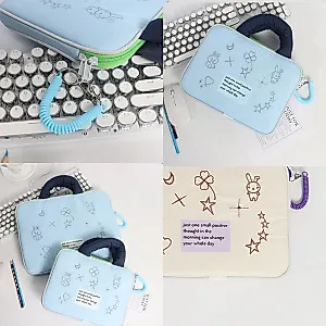 Loizziuy Laptop Bag Bunny Print Space Cotton 11 13 15 17 Inch Pad Tablet Shockproof Fashionable for women Y2k Pad Laptop Case (13.3",Beige)