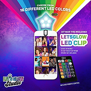 Sky Castle LetsGlow Studio - DIY Arts and Crafts Glow Kit, Includes 16 Color LED Light, Remote Control and Accessories - Craft Glowing Outfits to Make Videos with Friends! [Packaging May Vary]