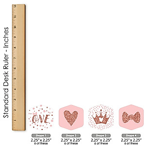 Big Dot of Happiness 1st Birthday Little Miss Onederful - Girl First Birthday Party Scavenger Hunt - 1 Stand and 48 Game Pieces - Hide and Find Game