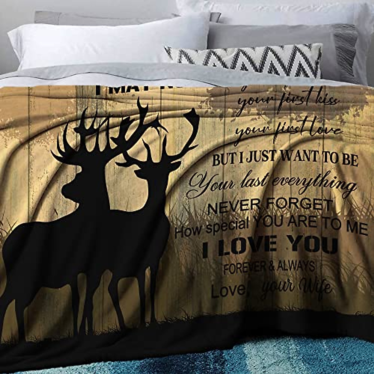 Gifts for Him Husband from Wife to My Husband Blanket, Birthday Christmas Anniversary Wedding Gifts for Husband from Wife, Soft Personalized Throw Blankets for Him Gifts Husband 60" x 80"