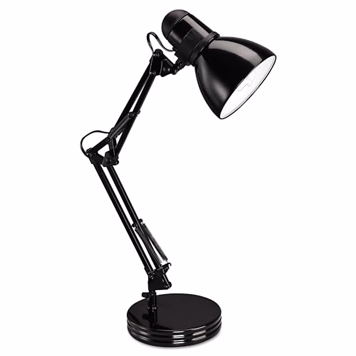 Alera ALELMP603B 6.75 in. W x 11.5 in. D x 22 in. H Adjustable Arm Architect Desk Lamp - Black