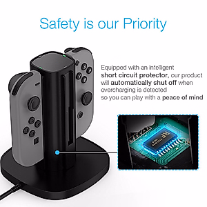 Centeni Joy Con Charging Dock Switch Controller Charger Station for Nintendo Switch 2017& Nintendo Switch OLED Joy-Con