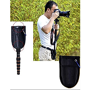 Koolehaoda 6-Section Monopod Compact Portable Photography Aluminum Alloy Unipod Stick, Max. Load 10kg / 22lbs, Folding Size is only 15-inch(K-266 Orange)