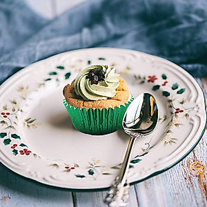 Cupcake Liners Green,GOLF Standard Size Green Foil Cupcake Liners Wrappers Metallic Baking Cups,Muffin Paper Cases, 100 Pack