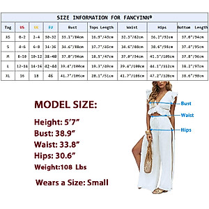 FANCYINN 2 Pieces Black Beach Jumpsuits Outfits for Women Deep V Neck Crop Top Side Slit Drawstring Wide Leg Pants Set Halloween Black Witch M