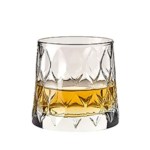 Pasabahce Premium Whiskey Glasses Set Of 4 - Exclusive Cocktail, Scotch, Bourbon, Liquor, Rum Glasses - Old Fashioned Glasses - 10.25 Oz Drinking Glasses - Perfect for Parties, Gifts