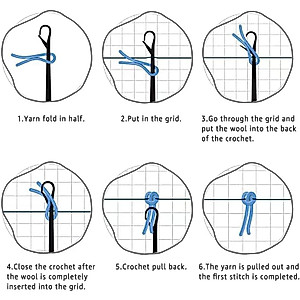 Puzamen Latch Hooks for Kids, Latch Hook Rugs for Beginners Soccer