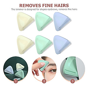 Beavorty Eyebrow Razors Shaver, Triangle Eyebrow Razor, Eyebrow Hair Trimmer, Eyebrows Shaper Trimmer Shaver for Women Girls 6pcs