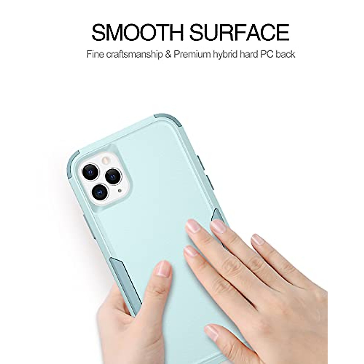 BENTOBEN iPhone 11 Pro Case, 3 in 1 Heavy Duty Rugged Hybrid Shockproof Hard PC Soft TPU Bumper Non-Slip Protective Girls Women Boy Men Phone Cases Cover for iPhone 11 Pro 5.8 Inch, Mint Green