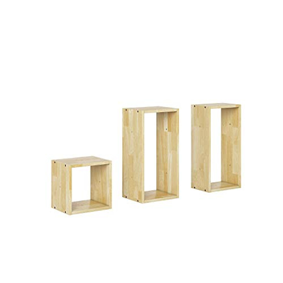 Domesis Modern 7 Block Wood Shelving Set in Natural