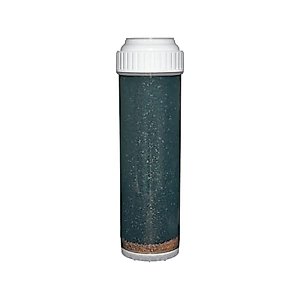 2.5" x 10" Refillable Filter - Catalytic Carbon for Chloramine and Chlorine Removal + KDF 85 for Iron, Sulfur, Rotten Egg Smell Reduction