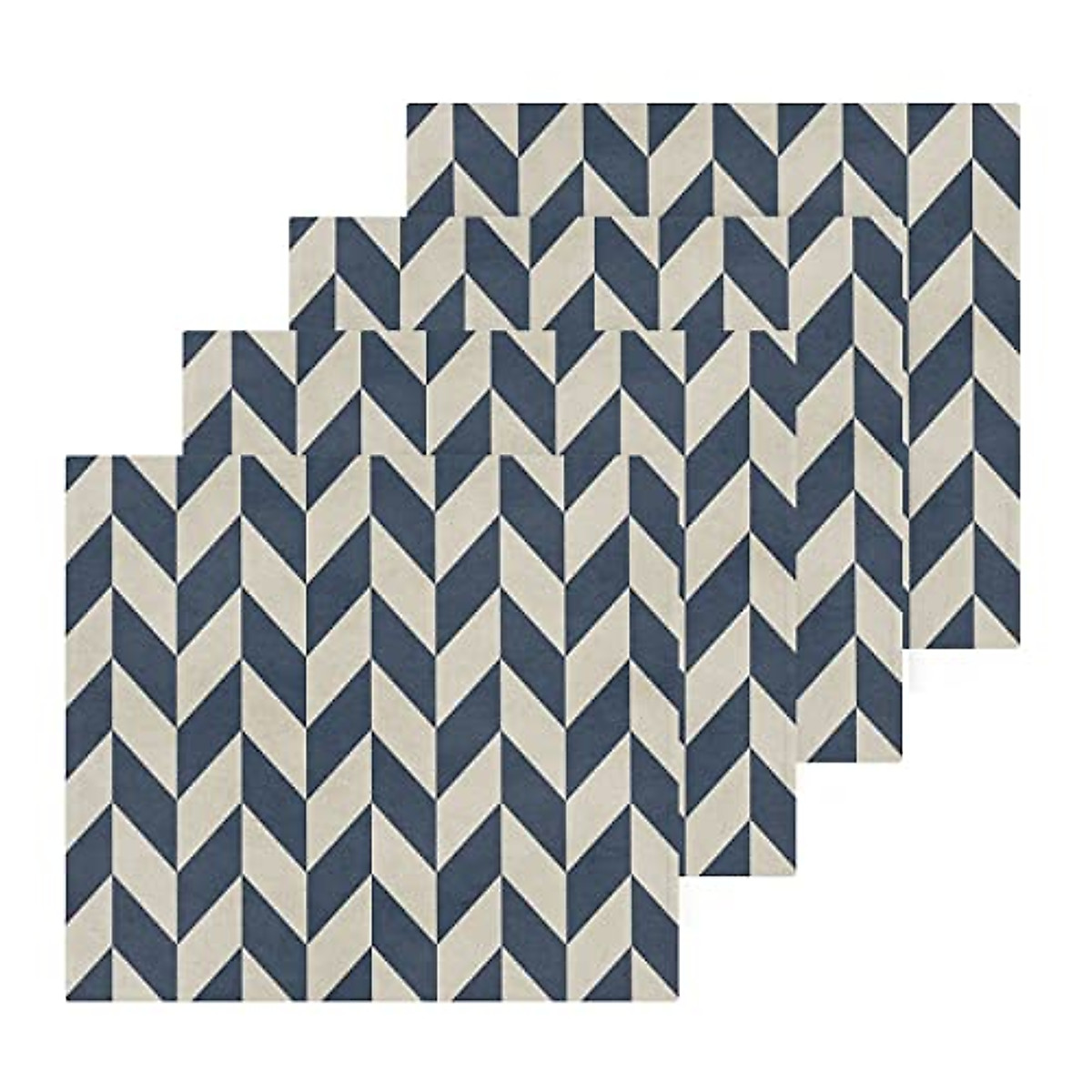 Kigai Herringbone Washcloths Set of 6-12 x 12 inch Pure Cotton Wash Cloth Highly Absorbent and Soft Fingertip Towels Face Cloths for Bath, Spa