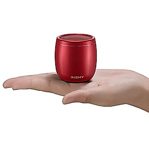 INSMY Small Bluetooth Speaker, Mini Portable Wireless Speaker, Punchy Bass Rich Audio Stereo Pairing, Handheld Pocket Size 10H Playtime Built in Mic for Hiking Biking Gift Laptop Tablet