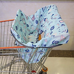 Baby Seat Cover for Shopping Cart, Complete Coverage, and Hygienic, Foldable and Portable with Seat Belt, Unisex, Multipurpose Chair Cover for Convenient Toy Storage