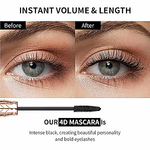 Super Long Mascara, 4d Waterproof And Sweat Proof Mascara, Super Long Luxurious Mascara, Stereo Lengthening Mascara,Yanquina Drying And Not Sticky Mascara For Women
