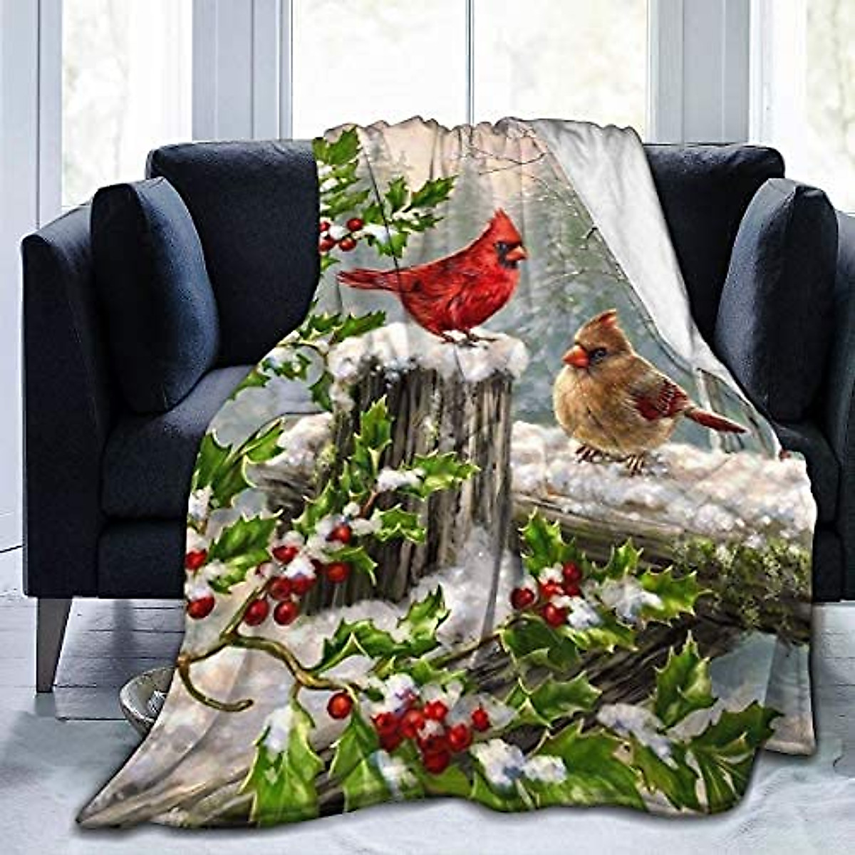 Christmas Throw Blanket Green Soldier Snowflake Candy Cane Gift Christmas Blankets 60 x 50 Inches Xmas Flannel Fleece Blanket Soft Warm Velvet Blanket for Christmas Home Bed Sofa Couch Decor