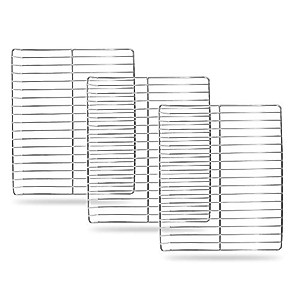 Uniflasy Cooking Grate Replacement Parts for Masterbuilt Electric Smoker 30 Inch, Stainless Steel Grids Masterbuilt MB20071117,MB20070421,MB20070210 Smoker grates Replacement, 14.6" x 12.2", 3 Pack