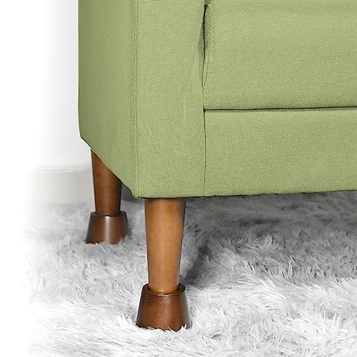 Sopicoz Wooden Furniture Risers 2 Inch Tapered Bed Risers Set of 6, Heavy Duty Wood Bed Lifts Risers for Table, Sofa, Couch, Desk, Dresser