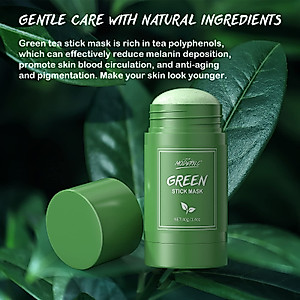 POP MODERN.C Green Tea Stick Mask Blackhead Remover Mask Deep Cleansing Moisturizing Nourishing Hydration Pore Improve Acne Face Mask Skin Care With Blackhead Remover Extractor Tools