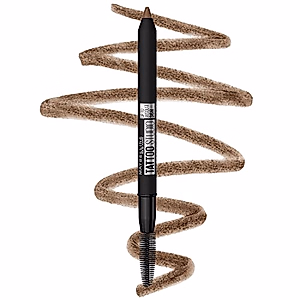 Maybelline TattooStudio Waterproof Eyebrow Pencil, Sharpenable, Longwear, Long Lasting Eyebrow Pencil, Defined Brows, Pigment Brow Pencil, Soft Brown, 1 Count