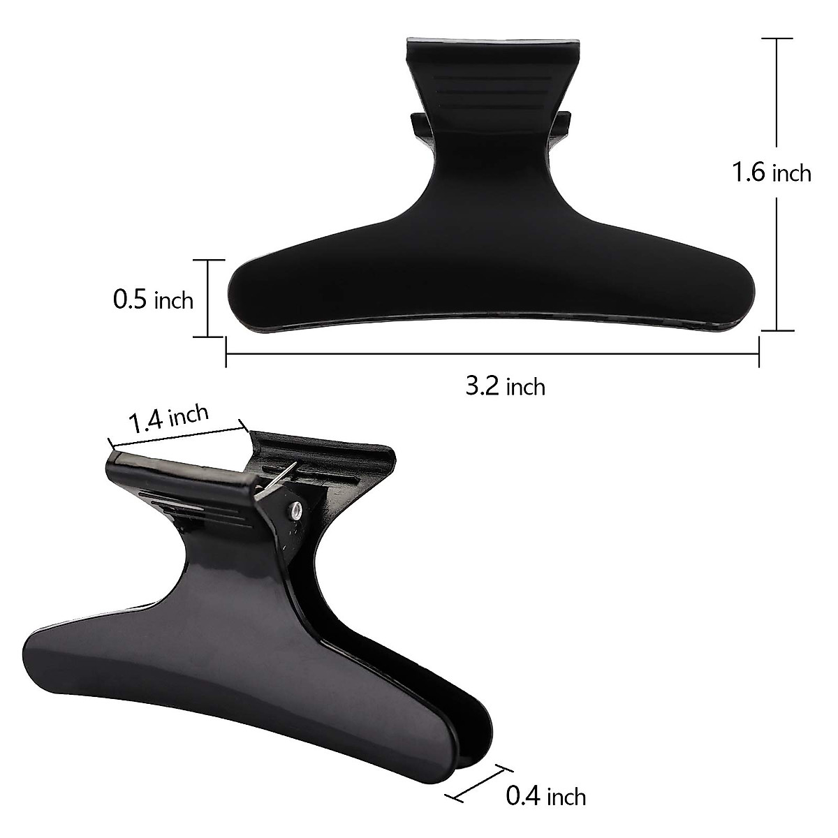 Yarlung 48 Pack Butterfly Hair Clamps, Hair Claw Clips Salon Hair Barrettes for Styling, Sectioning, Cutting and Coloring, Black