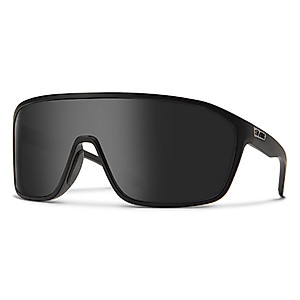 SMITH Boomtown Sunglasses – Shield Lens Performance Sports Active Sunglasses for Biking, Running, Fishing & More – For Men & Women – Matte Black + Black ChromaPop Lens