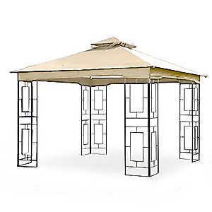 Garden Winds Replacement Canopy for Garden Treasures Geo 10ft Gazebo - Riplock 350 - Beige