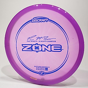 Discraft Zone (Z-Line) 5X Paul McBeth Putter & Approach Golf Disc, Pick Weight/Color [Stamp & Exact Color May Vary] Red 173-174 Grams