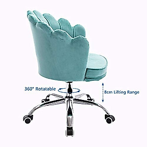 ECBETCR Chair Desk Office Chair Home Velvet Office Chair Home Office Furniture 360° Swivel Adjustable Height Ergonomic Mid Back Computer Desk Chair (Yellow)