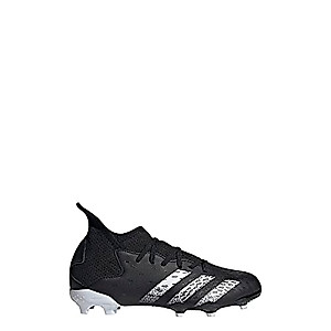 adidas Firm Ground Predator Freak .3 Soccer Shoe (boys) Black/White/Black 2 Little Kid