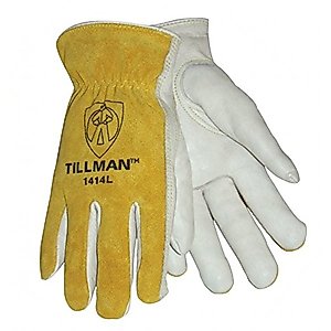 Tillman 1414 Top Grain/Split Cowhide Drivers Gloves - pack of 4 pairs (Medium)
