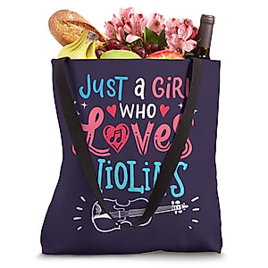 Violin Just a Girl Who Loves Violins Gift Tote Bag