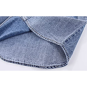 Hresadio Baby Boys Girls Denim shirt Kids Toddler Button Down Jeans Jacket Top Coat Outerwear(Blue 3-4T)