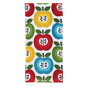 T-Fal Textiles 100% Cotton Fiber Reactive Printed Kitchen Dish Towel, 19" x 28", Apples Print