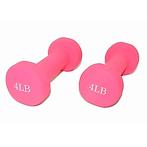 Piedrunner Dumb Bell 4Lbs 2PCS, Neoprene Plastic Immersion Coated Steel Core, Hand Weights, Yoga Training Equipment, Sports Training Accessories, Dumb Bell 4 Pounds 1 Pair