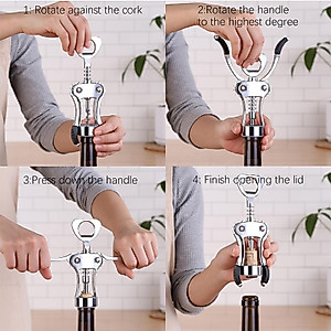 AIPNIS Personalise Wing Corkscrew,Multifunctional Wine Beer Bottle Opener,Custom Gift Corkscrew Suitable for Kitchen Castle Restaurant Bar,Wine Cork and Beer Cap Remover