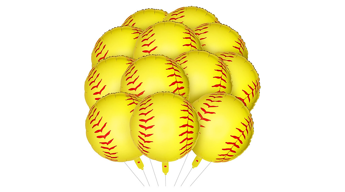 Softball Foil Balloons - Perfect for Sports Themed Parties & Celebrations