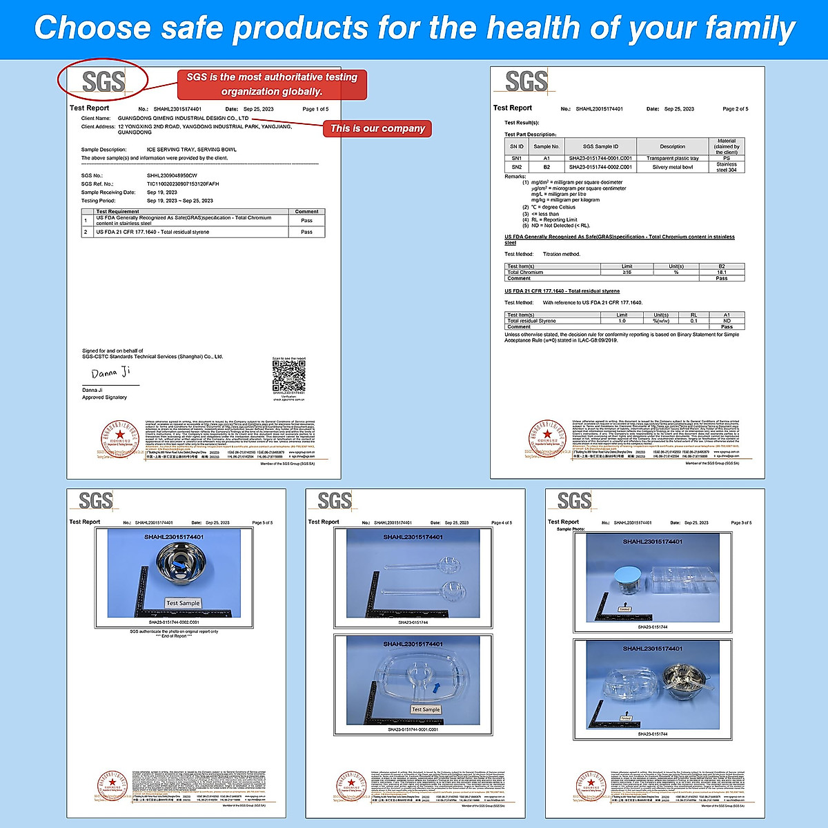 INNOVATIVE LIFE Bar Serving Tray on Ice with 5 Compartments Container, Fruit Trays for Serving , Garnish Platters with Lid , Clear