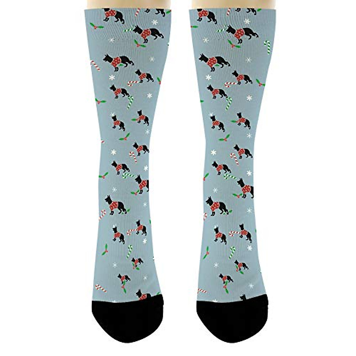 Dog Lovers Gift German Shepherd Socks Dog Print Christmas Accessories 1-Pair Novelty Crew Socks