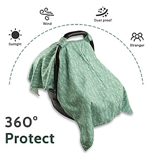 Bassinet Sheet, Jersey Cotton for Baby Boy/Girl, Baby Car Seat Canopy Soft Minky Plush Dotted Backing Baby Car Seat Cover Girls, Infant Carseat Canopy