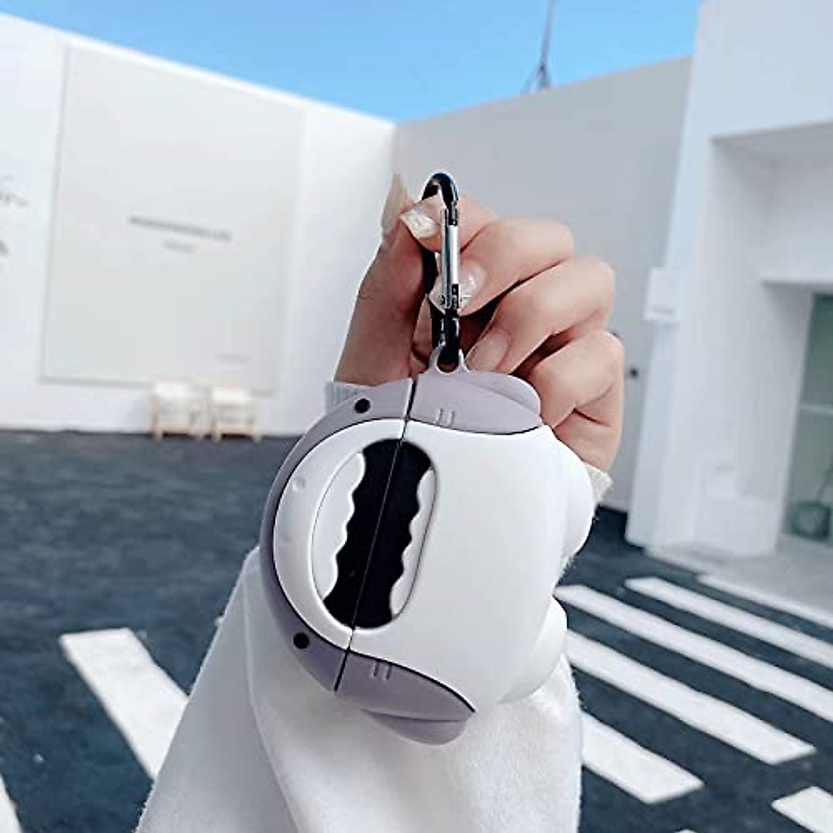 Rertnocnf Creative Cute Kawaii Cartoon Animals Shark Case Compatible with Beats Studio Buds 2021 Fashion Portable Accessories Shockproof Protector for Wireless Noise Cancelling Earbuds (Shark)