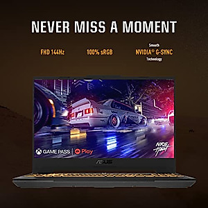 ASUS TUF Gaming F15 (2023) Gaming Laptop, 15.6” FHD 144Hz, 100% sRGB Display, GeForce RTX 4050, Intel Core i5-13500H, 16GB DDR4, 512GB PCIe SSD Gen 4, Wi-Fi 6, Windows 11, FX507VU-ES53